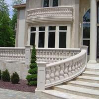 China Marble Balcony Balustrade Hand Carved Stone Sculpture for Outdoor House Yard Decoration for sale