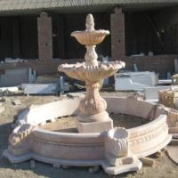 China Gorgeous Marble Fountain Statue Hand Carved Outdoor Garden Decoration with Girl Figure for sale
