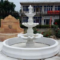 China Customized black marble water fountain with animal horse statue large size fountain sculpture for Garden Villa decoration for sale