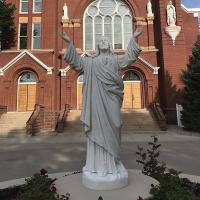 China White Marble hand carved Corpus Statue jesus cross stone statue religious church life size figure sculpture for sale