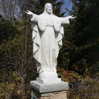 China Factory customized Marble statue Jesus blessing for sale Marble Jesus statue with hand carving for church decor for sale