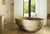 China Custom New designer manufacturers direct luxury bath freestanding marble glass steel bathroom 2 person hot tub for sale
