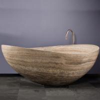 China Custom European Style Large Freestanding Green Marble Natural Stone Bathtub for sale for sale