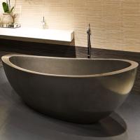 China Custom Luxury hotel Arabescato Marble Bathtub Natural Marble Freestanding Soaking Bathtub for sale