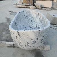 China High Quality Bathtub for Shower Marble Products Freestanding Simple Square Whirlpools Marble Tub for sale