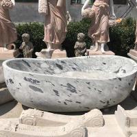 China High Quality Bathtub for Shower Marble Products Freestanding Simple Square Whirlpools Marble Tub for sale