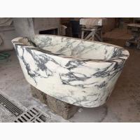 China Experience Luxury with Freestanding Chinese White Marble Bathtubs Faucet Not Included for sale