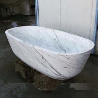 China Custom Large Rectangular Bathtub with Modern Design and Natural Stone Material Sculpture for sale