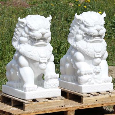 China Item Foo Dog Lions Statue Sale Life Size Granite Fu Foo Dogs Guardian Lion Statues for sale
