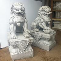 China Item Foo Dog Lions Statue Sale Life Size Granite Fu Foo Dogs Guardian Lion Statues for sale