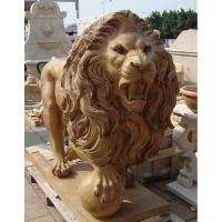 China Garden Lion Stone Statue Sculpture carving stone lion with marble statue garden sculpture stone carving custom any size for sale
