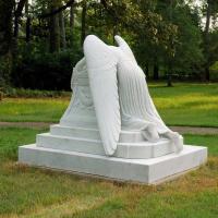 China Custom High Quality New Design Yellow Granite Marble Angel Statue Tombstone And Monument Prices For Sale for sale
