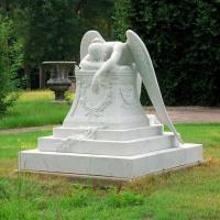 China 2024 Outdoor Cemetery Garden Hand Carved Natural Stone Marble Angel Statue Sculpture for sale