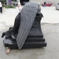 China American Style High Polished Grey And Black Marble Stone Monument New Design Double People Tombstone And Double Gravestone sale for sale