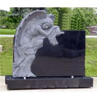 China Marble Sculpture Angel Engraving Baby Statue Cemetery Tombstone Headstone Monument for sale