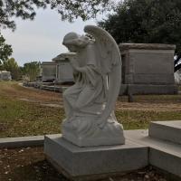 China Marble Sculpture Angel Engraving Baby Statue Cemetery Tombstone Headstone Monument for sale