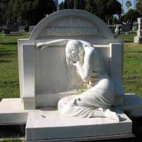 China Hand Carved Natural White Marble Weeping Angel Headstone Tombstone marble angel tombstone For Sale for sale