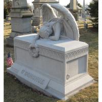 China Marble Weeping Heart Angels Monuments Headstone Memorial Tombstone for Modern Design for sale