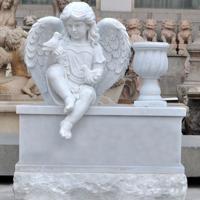 China Marble Weeping Heart Angels Monuments Headstone Memorial Tombstone for Modern Design for sale