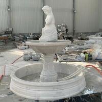 China Customized Large Marble Water Fountain for Outdoor Garden Decoration Sale Customization for sale