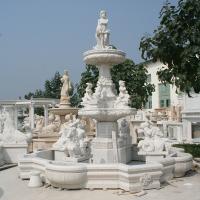 China Custom Garden Marble Waterfall Fountain Decorations in Zoo with Customized Color Stone for sale