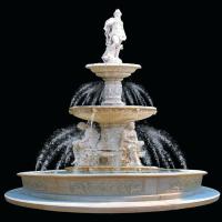 China Custom Garden Marble Waterfall Fountain Decorations in Zoo with Customized Color Stone for sale