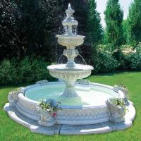 China Custom Garden Marble Waterfall Fountain Decorations in Zoo with Customized Color Stone for sale