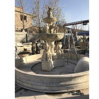 China China Large Size White Sandstone Natural Marble Stone Laminar Flow Garden Water Marble Fountain Outdoor  Decoration for sale