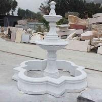 China Custom large outdoor garden white marble stone 3 tier water bowl fountains cheap prices for sale