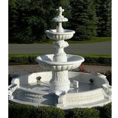 China Custom Outdoor Ideas Marble/Granite Antique Hand Carving Figure Statues Water Fountain for sale