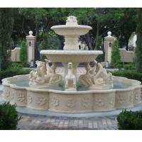 China Custom Outdoor Ideas Marble/Granite Antique Hand Carving Figure Statues Water Fountain for sale