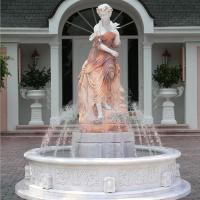 China Handmade Large Individual Garden Decoration Marble Fountain with Horse Sculpture For Sale for sale