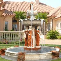 China Handmade Large Individual Garden Decoration Marble Fountain with Horse Sculpture For Sale for sale