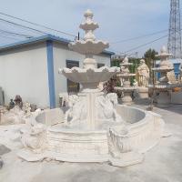 China Outdoor Garden Decoration Marble Fountain in Customized Size with Hand Carved Technique for sale