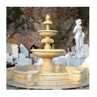 China Customized Color end Hand Carved White Marble Water Fountain for Outdoor Garden Decoration for sale