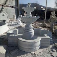 China Customized Color end Hand Carved White Marble Water Fountain for Outdoor Garden Decoration for sale