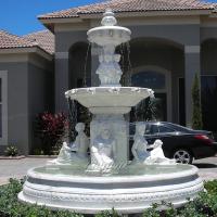 China Nature Stone Customized Outdoor Decor Marble Fountain Garden Decoration Marble Water Fountain for Sale for sale