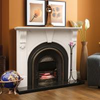 China Customized Home 3D Cheap Indoor Mantel Interior Decorative Marble Fireplace Surround Natural Marble Fireplace For Sale for sale