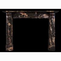 China European Style Modern Decorative Luxury Freestanding Nero Marquina Natural Stone Mantel Black Marble Fireplace For Sale for sale