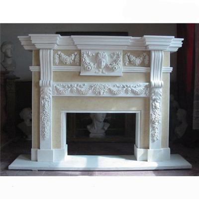 China Custom Indoor Simple Natural Marble Fireplace Surround For Sale for sale