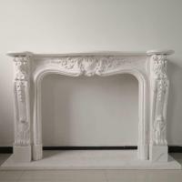 China Custom Indoor Simple Natural Marble Fireplace Surround For Sale for sale