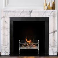 China Garden Fireplace One-Stop Solution for Antique-Style Hand-Carved Mantel in White Marble for sale