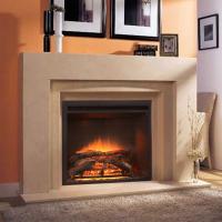 China Simple Design Stone Carving Custom Size Beige Marble Fireplace Surround for Home Decor for sale