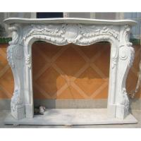 China Custom Calacatta White Marble Fireplace Surround Fireplace Mantel with Modern Design for sale