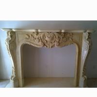 China Custom Calacatta White Marble Fireplace Surround Fireplace Mantel with Modern Design for sale