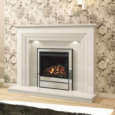 China Indoor Customized Italian Carrara White Marble Fireplace Surround for Home Decoration for sale