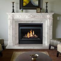 China Indoor Customized Italian Carrara White Marble Fireplace Surround for Home Decoration for sale