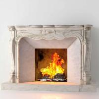 China Indoor Customized Italian Carrara White Marble Fireplace Surround for Home Decoration for sale