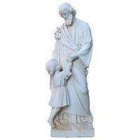 China City Square Essential Decor Custom Outdoor Decor Sacred Heart Marble Jesus Mary Statue for sale