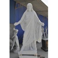 China Factory customized Marble statue Jesus blessing for sale Marble Jesus statue with hand carving for indoor church decor for sale
